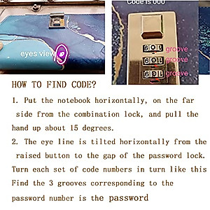 Diary with Lock for Girls and Women 240 Pages Adorezyp Notebook for Girls ages 8-12 - Kids Journals for Writing, Self-Expression & Creativity– Journal with Lock Includes Leather Journal Notebook, Combination Lock (Blue)