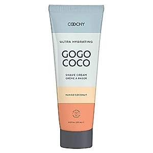 Coochy Ultra Hydrating Shaving Cream | Prevents Irritation, Bumps & Dry Skin | Doubles as Hair Conditioner | Coconut Oil, Tea Tree Oil, Jojoba Oil, Shea Butter & Aloe Vera | Mango Coconut 8.5oz/250mL