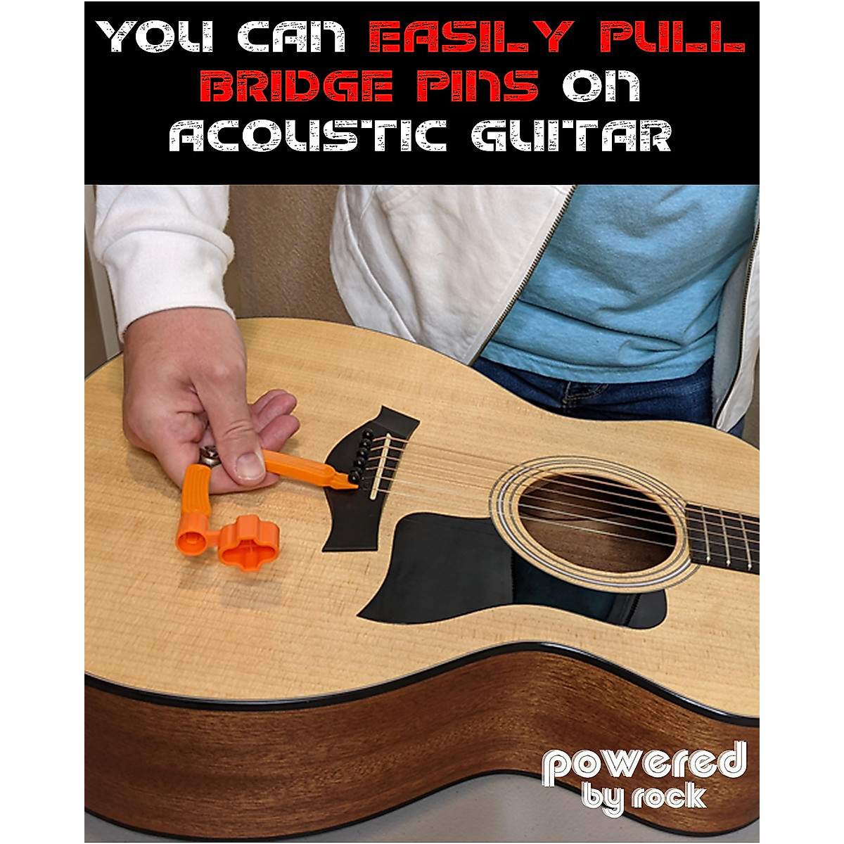 Guitar String Winder, String Cutter and Bridge Pin Puller - 3-in-1 Guitar Tool for Acoustic and Electric Guitars - Wind Guitar Strings Quickly - Cut Excess String Off - Pull Pins Out Easily
