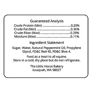 The Little Horse Bakery Sweet Hearts Peppermint Sugar Horse Treats 9 oz.