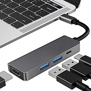 XUNMAIFHB Portable Docking Station,Type-c Docking Station 4K HDMI hub hub Notebook usbc Computer Four-in-one Multi-Function Converter Fast Transmission