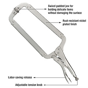 Olympia Tools 18" Locking C-Clamp, silver (11-418)