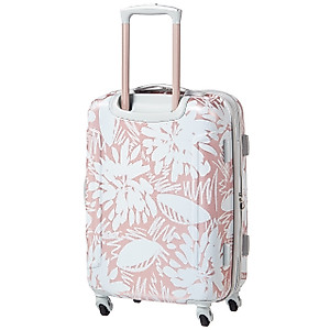 American Tourister Moonlight Hardside Expandable Luggage with Spinner Wheels, Ascending Gardens Rose Gold, Checked-Medium 24-Inch