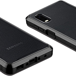 CASEVASN Samsung Galaxy Xcover Pro Case, [Shock-Absorption] Air Hybrid Defender Shockproof Anti-Drop Crystal TPU Bumper + [Clear] Hard Back Protective Case for Galaxy Xcover Pro -Black