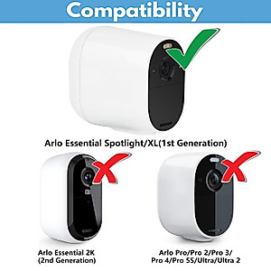 ALERTCAM 2Pack 30Ft/9m Power Adapter for Arlo Essential Spotlight/XL, Weatherproof Outdoor Power Cable Continuously Charging Your Arlo Essential Camera - White