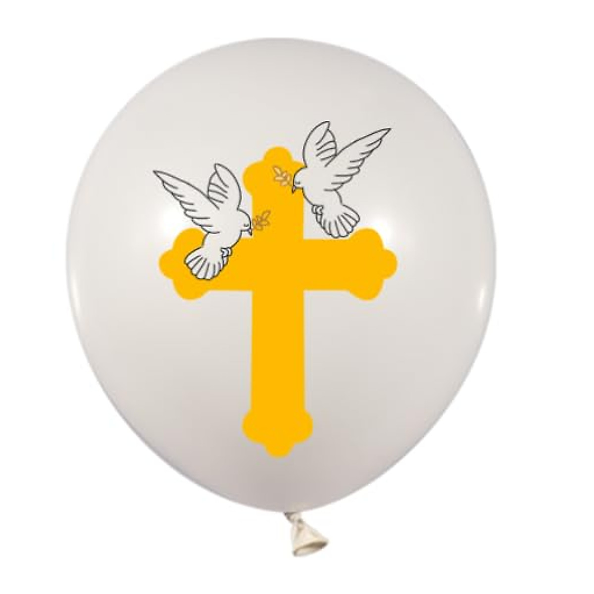 First Communion Decorations 129Pcs First Communion Balloon Garland Arch Kit white Confetti Balloons with Cross Balloon for First Holy Communion Decorations God Bless Christening Baptism Party Supplies