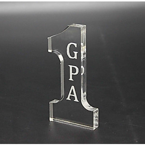 FixtureDisplays® 2.16"W x 4.3"H x 0.4"D Number 1 Grandpa Tabletop Gift 11617-GPA