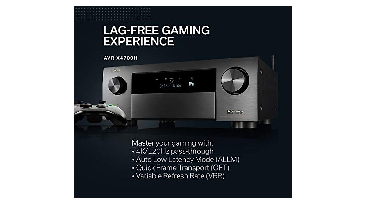 Denon AVR-X4700H 8K Ultra HD AV Receiver | 3D Audio & Gaming Power