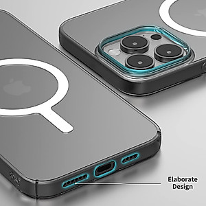 Sinjimoru iPhone 13 Mini Ultra Thin Clear Phone Cover for MagSafe Case, Non Yellowing Strong Magnetic Slim Fit Cell Phone Case Crystal Clear for iPhone 13 Mini. M-AiroFit Basic