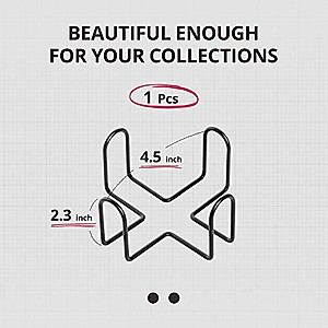 Metal Coasters Holder Black (4 inches) Wrought Iron for Both Round and Square Coasters