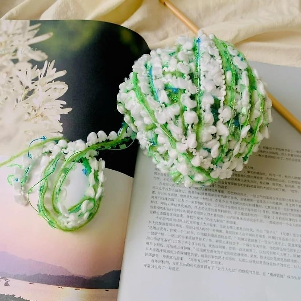 2PC 90g Fancy Butterfly Yarn for Knitting Feather Crochet Yarn for Crocheting Thread to Knitted Patchwork Fabric Line