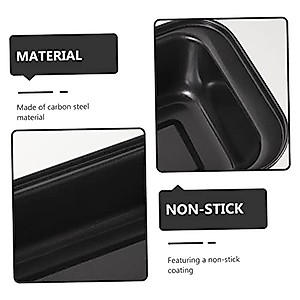 Hemoton Non Stick Baking Pan Bread Pan Non Stick Baking Sheet Kitchen Gadget Practical Toast Pan Bread Pan Carbon Steel Small Tools Bakeware Black Household Toast Mold Metal Dies