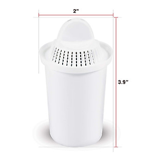 BIO CERA Water Filter Replacement Cartridge for Alkaline Antioxidant Water Ionizer, Activated Carbon Filter Pitcher - Up to PH 9.5 (1 Single Pack)