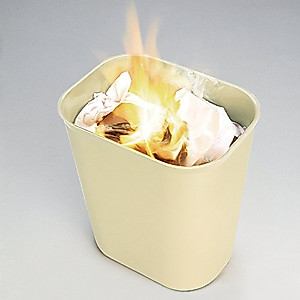 Rubbermaid Commercial Products Fire Resistant Wastebasket 40 QT/10 GAL, for Hospitals/Schools/Hotels/Offices, Beige (FG254400BEIG)