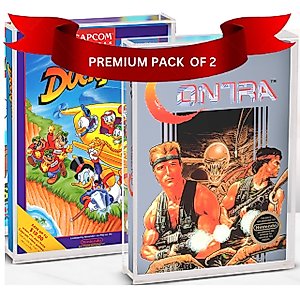 Acrylic Video Game Box Storage Case for Nintendo NES Video Game Box - 4MM Thick, Anti-Dust, Anti-UV, and Acid-Free Clear NES Holder, Video Game Covers by EVORETRO (Pack of 2)
