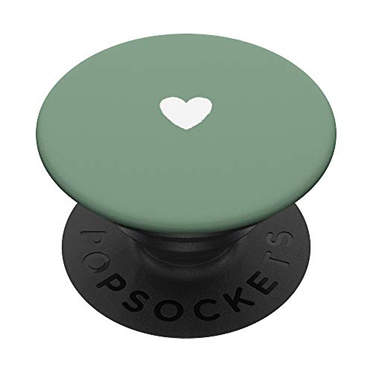 Cute Hand Drawn Minimalist Lovely Heart in Mint Green PopSockets Grip and Stand for Phones and Tablets