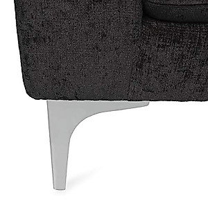 Christopher Knight Home Beamon Chaise Lounge, Black + Silver