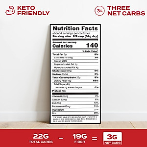 Aviate Keto Pasta Rotini - Low Carb (3g Net) Lupini Noodles, High Protein (20g), Gluten-Free, Made with Lupin Flour, Plant Based Vegan, Keto-friendly, Low Carb - Rotini (8oz) (Pack of 3)