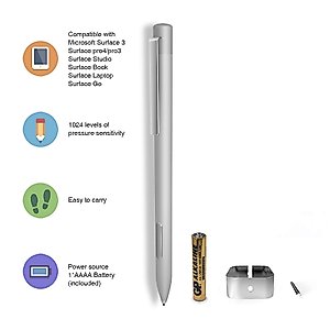 Surface Pen, Skymirror Microsoft Pen Compatible with Surface Pro 11/10/9/8/7+/X/7/6/5/4/3, Surface Book 3/2/1, Surface Go, Surface Laptop, Surface Go Laptop with high Pressure Sensitivity