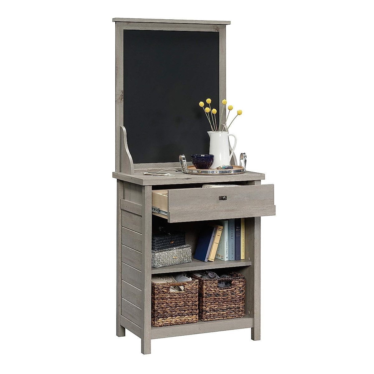 Sauder Cottage Road Storage, L: 27.64" x W: 17.72" x H: 68.03", Mystic Oak Finish