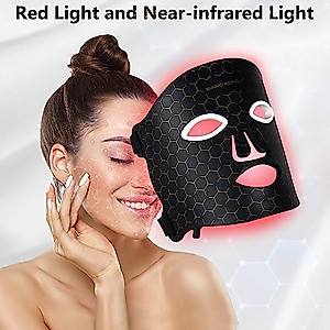 Laf Bktt Led Face Mask Light Therapy, Red-Light-Therapy for Face, 7 Colors Skin Care Mask for Face and Neck at Home, Best gift for mom, wife, grandma