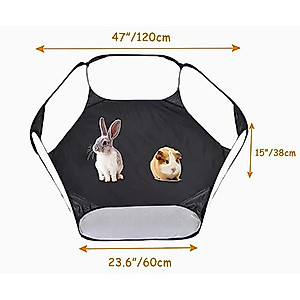 LAIRIES Small Animals Tent, Breathable Transparent Pet Playpen Pop Up Playpen Open Outdoor/Indoor Exercise Fence, Portable Yard Fence for Guinea Pig, Rabbit, Hamster, Chinchillas and Hedgehogs