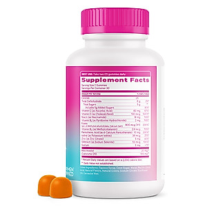 Pink Stork Premium Fertility Gummies for Women - Prenatal Conception Supplements for Her with Inositol, CoQ10, Folate and Vitamins to Support Hormone Balance, Ovulation + Menstrual Cycle, 60 Gummies