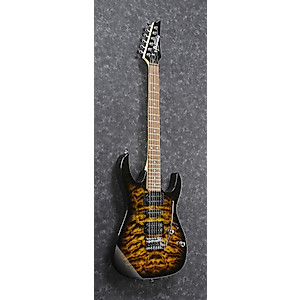 Ibanez GRX 6 String Solid-Body Electric Guitar, Right, Sunburst, Full (GRX70QASB)