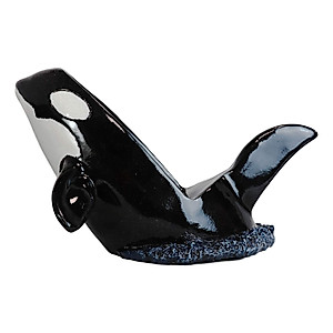 Ebros Deep Ocean Marine Orca Killer Whale Breaching Out of Water Wine Bottle Holder Statue 9.25" Long Nautical Sea Coastal Boating Fish Themed Storage Caddy Figurine