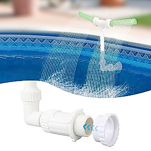Opwulo Pool Fountain - Dual Spray Water Fountains for Above Ground/Inground Pools,2-in-1 Adjustable Waterfall Swimming - Pool Accessories,Outdoor Pool Sprinkler Fountain Cooler