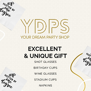 One Degree Hotter - Hotter By One Degree Set of 50 Thick 3 Ply Graduation Napkins, Perfect Graduation Party Favors, 2023 Graduation Decor, Grad Party, or Graduation Party Favors for Guests