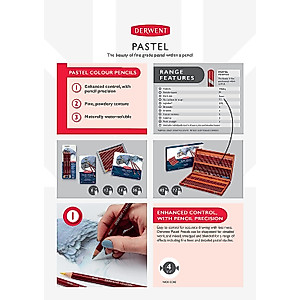 Derwent Pastel Collection, Metal Tin, 24 Count (0700301)