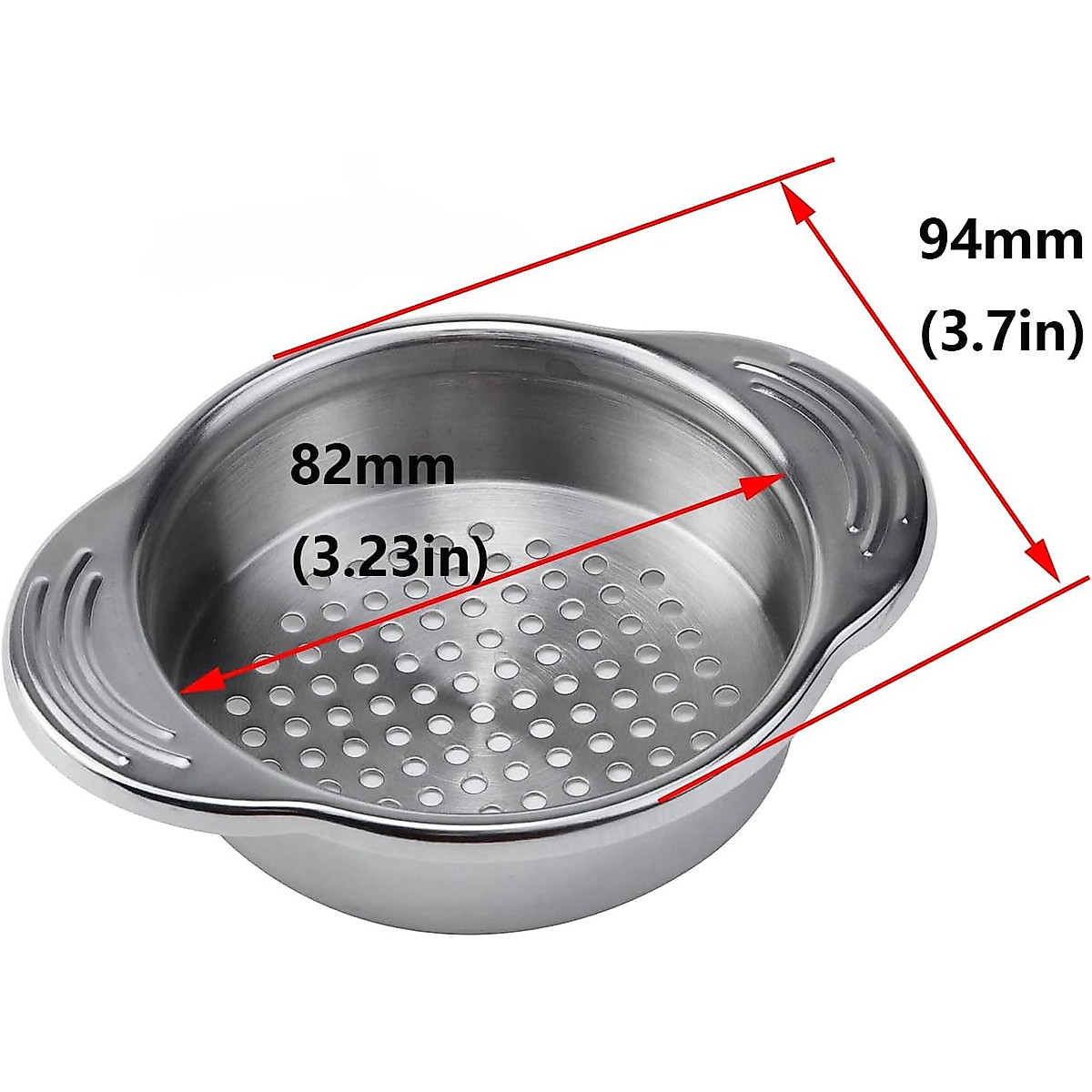 Antrader 4.5- Inch Stainless Steel Strainer, Kitchen Colander for Straining, Draining & Rinsing