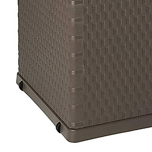 Tidyard Lockable Storage Box as Toolbox 111 Gal Garden Patio or Terrace and Indoor & Outdoor Brown/Anthracite Dimensions: 47.2 inch x 22.05 inch x 24.8 inch (L x W x H)