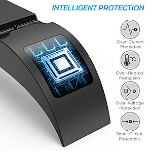 Controller Charging Station for PS5, YUANHOT Dual Purpose Fast Controller Charger Dock Accessories Compatible with PlayStation 5, Replacement for DualSense Charging Station - Black