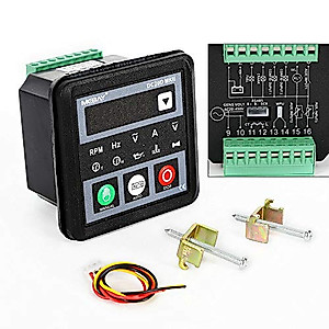 Generator Controller DC20D Genset Controller Automatic Generator Start Controller Module Electronic Diesel Gasoline Engine Generator Controller Micro-Computer Control LED Display