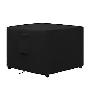 Easy-Going Outdoor Fire Pit Cover Square 40" Lx40 Wx24 H, Durable Outdoor Gas Firepit Cover, Waterproof and Weatherproof Cover for Fire Pit, Black