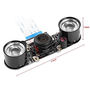EBTOOLS Camera Module for, 500 Million Pixels Wide Angle Fisheye Lens with Fill Light, Compatible with 3/2/B