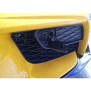 iJDMTOY Compatible with 2020-up Toyota Supra GR No Drill Front Bumper Tow Hook License Plate Mounting Bracket Adapter Kit