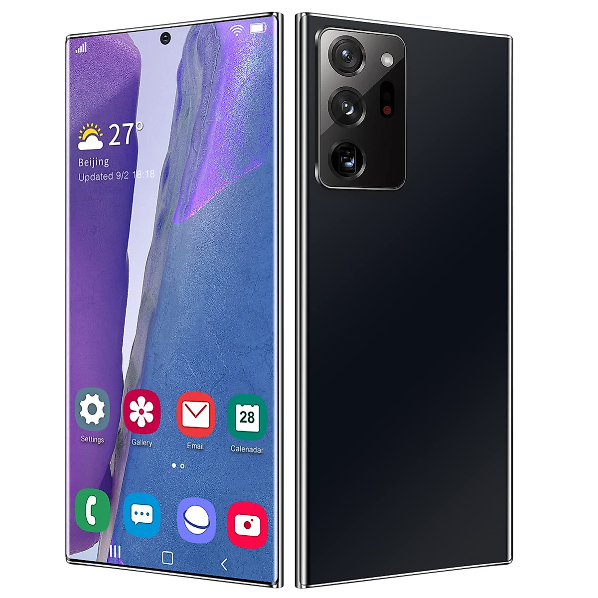 Lenove Note20U+ Smartphone Unlocked(48MP Rear HD Camera,5g Dual Sim Three Card Slots,MTK6889, 6.9 Inch Full-Screen,Face Id, 5000mah Long-Lasting Battery,Smart E Pen) (Black,12G+512G)