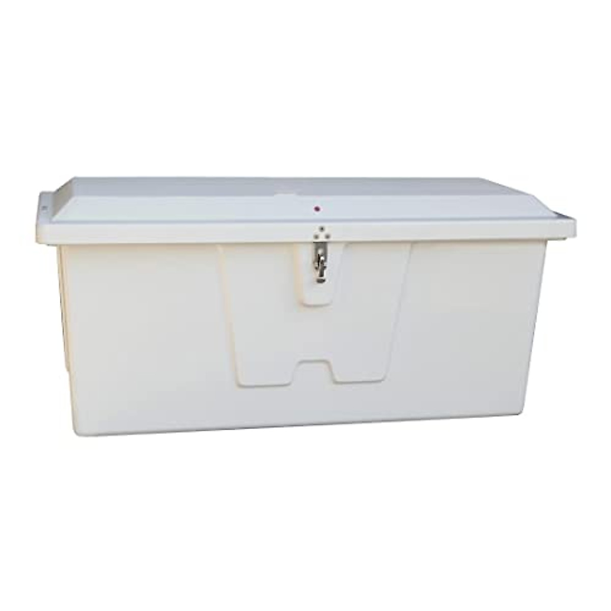 TAYLOR MADE PRODUCTS Stow 'N Go Small Fiberglass Dock Box, White (24"H x 54"W x 22"D) – Fiberglass construction, UV gelcoat finish, stainless steel lockable latch and hardware – 2020108652