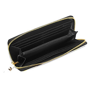 Wallet Long Clutch German Shepherd Dog Zipper Purse PU Leather Card Holder Organizer