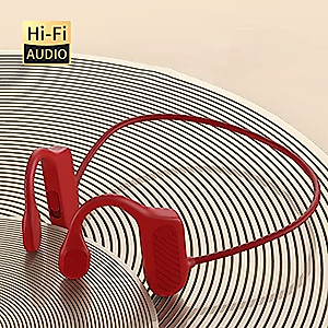 schicj133mm Bone Conduction Headphones - BL09 Bluetooth Earphone IPX5 Life Waterproof Long Standby Stereo Wireless Hanging-Ear Bone Conduction Headset for Sports - Black