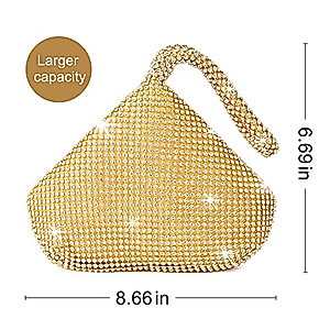 Evening Clutch Purses for Women Rhinestone Clutch Diamond Purse Bag 1920s Flapper Handbag Night Wedding Formal Crystal Purse