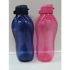 Tupperware . Plastic 2 Litres Eco Bottle Set Of 2 Pc, Multicolor