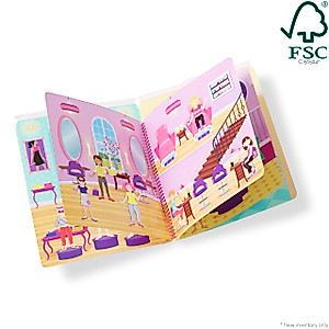 Melissa & Doug Puffy Sticker Activity Book: Day of Glamour - 196 Reusable Stickers - FSC Certified