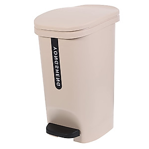 Hohopeti Foot Pedal Trash Cans Step Trash Can Household Waste Basket Container for Kitchen Bathroom
