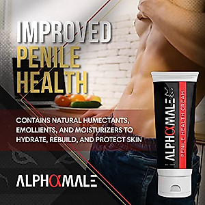 AlphaMale Penile Health Cream - Premium Penile Moisturizing Cream - Advanced Penile Moisturizer Lotion for Overall Penile Care for Men (4oz)