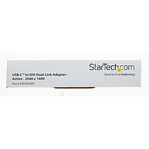 StarTech.com USB 3.1 Type-C to Dual Link DVI-I Adapter - Digital Only - 2560 x 1600 - Active USB-C to DVI Video Adapter Converter (CDP2DVIDP), Space Gray