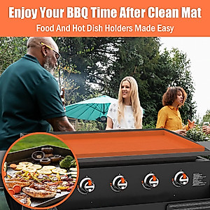Griddle Mat for 28" Blackstone Grill, 100% Silicone Protective Mat Cover for Blackstone, Heavy Duty Food Grade Silicone Mat, Outdoor Grill Cooking Surface Protective Cover, Reusable BBQ Grill Mat